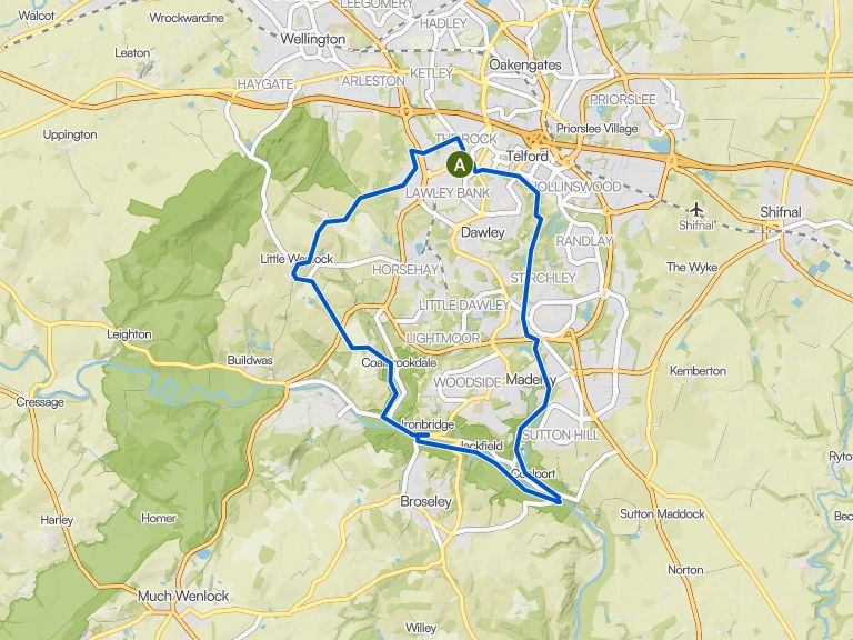 roads to ironbridge and home via silkin way | Fahrradtour | Komoot